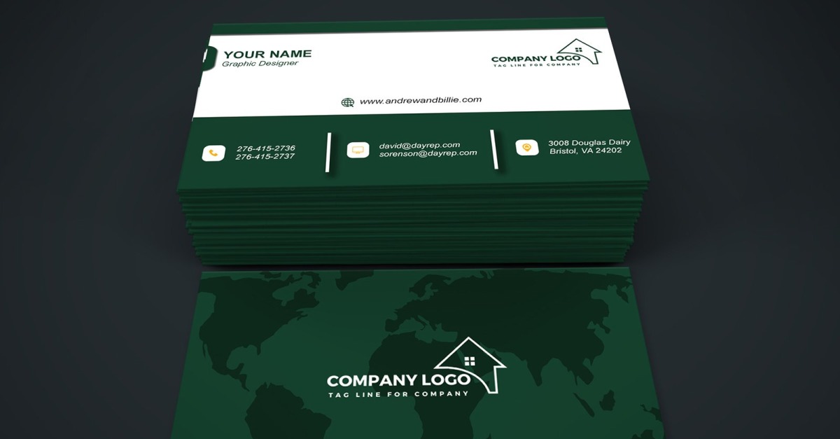 Visiting Card Template with Customizable Designs - 309