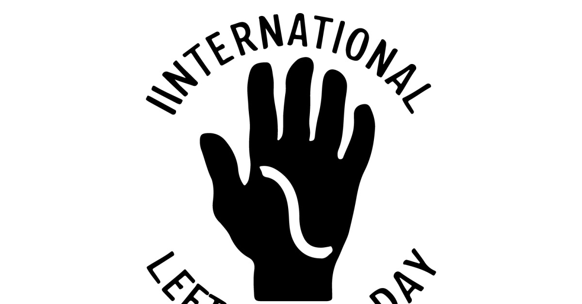 International lefthander day silhouette vector art illustration with ...