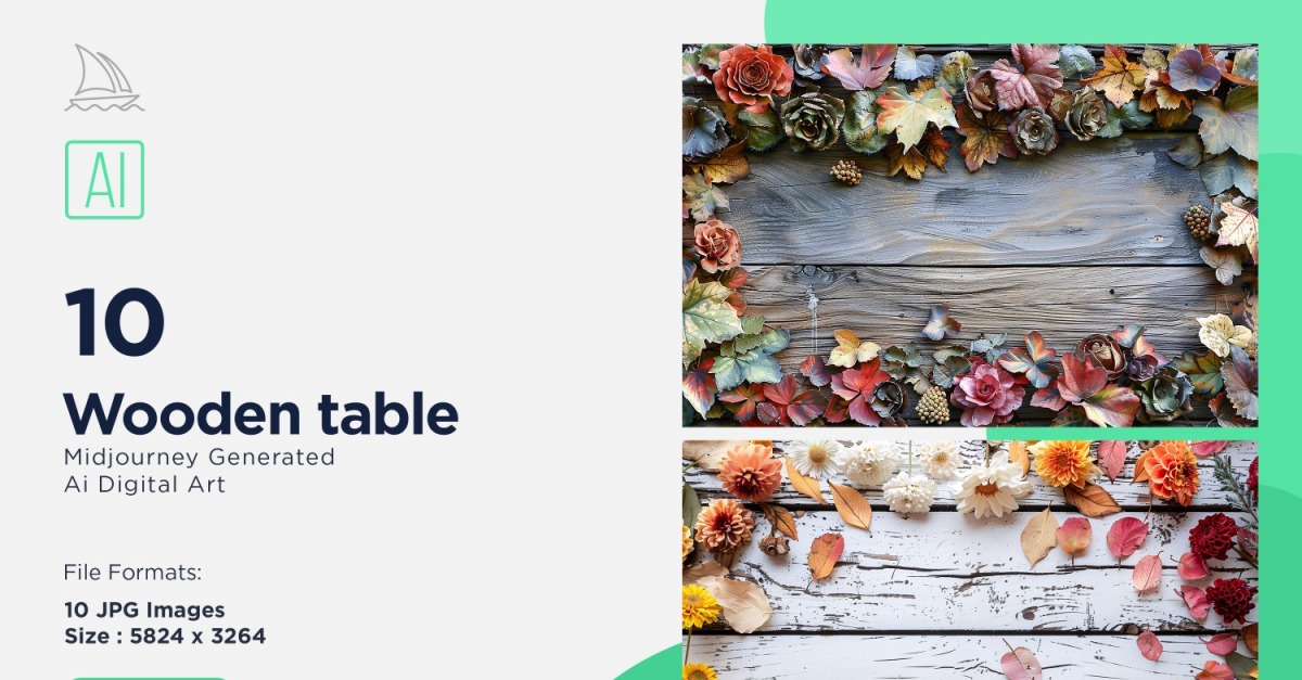 Mesa Flatlay Madera 10 Set 10 #437600 - TemplateMonster