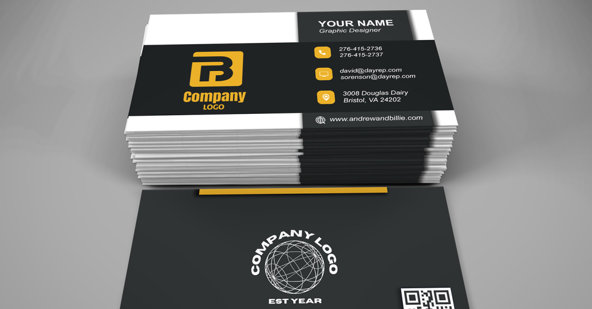 Visiting Card Template with Customizable Designs - 328