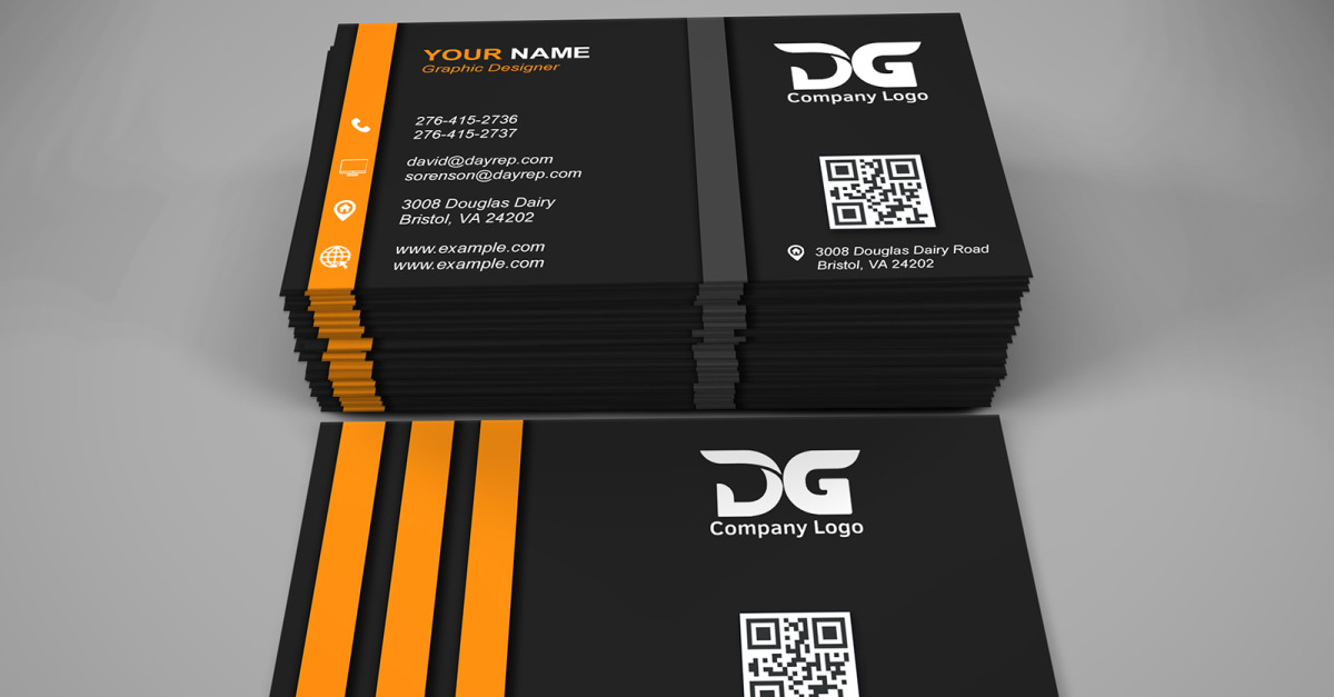 Visiting Card Template with Customizable Designs - 332