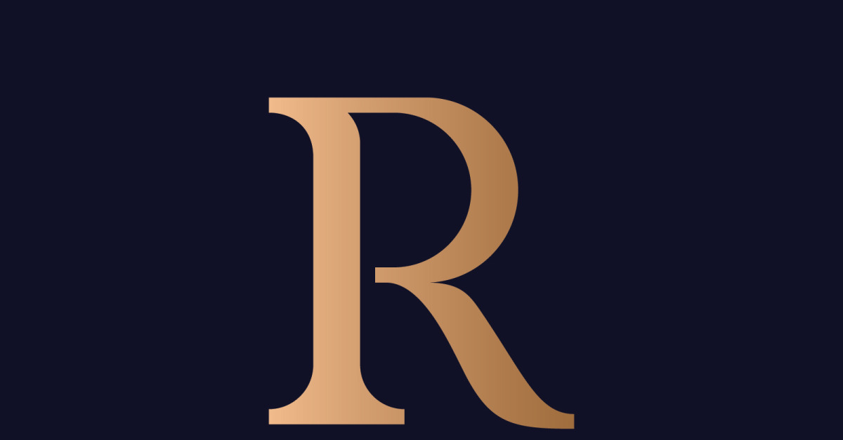 R harfi logo tasarımı Logo şablonu, Yaratıcı R logo vektör simgesi V9