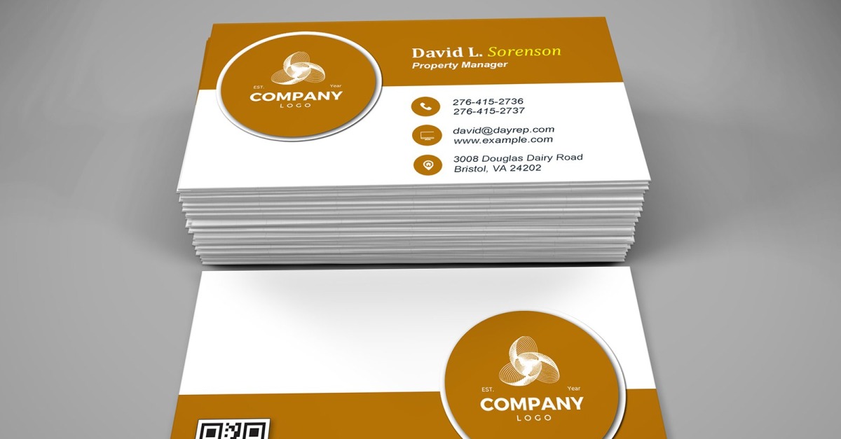 Visiting Card Template with Customizable Designs - 344
