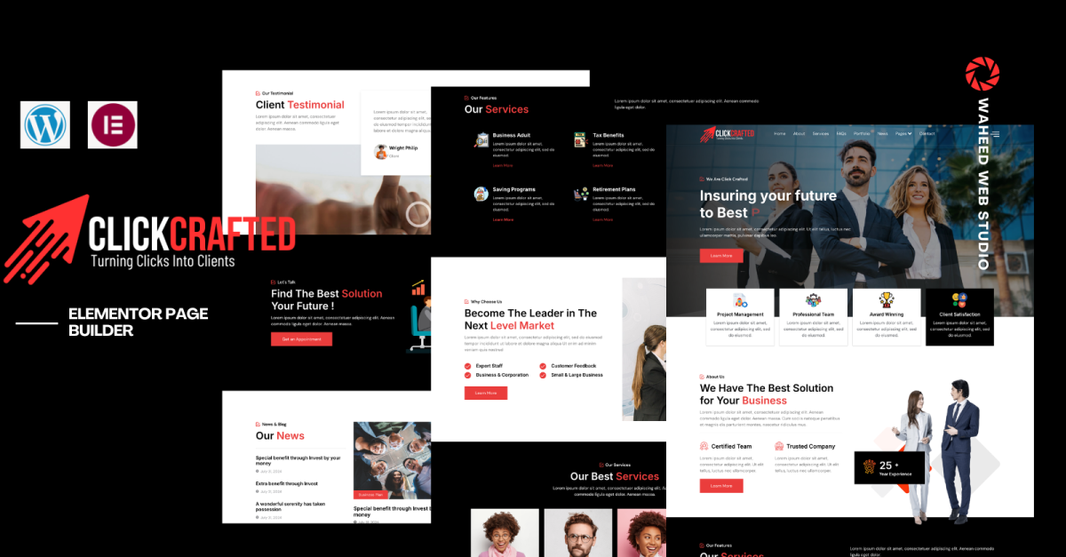 Click Crafted - Tema de WordPress para servicios empresariales y corporativos