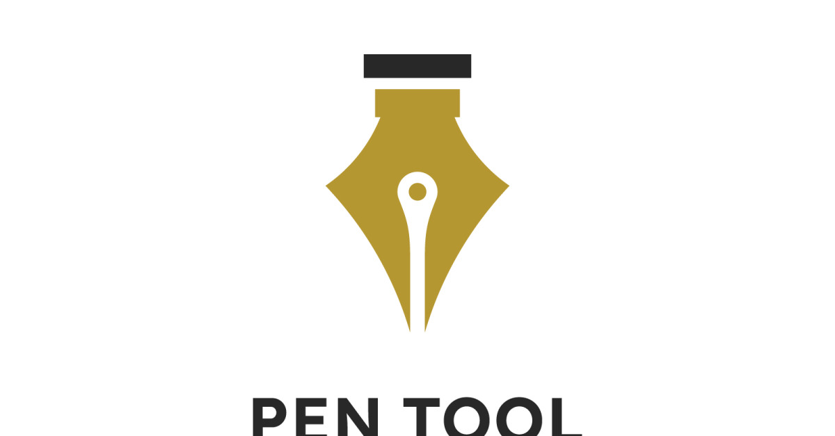 Kalem logo aracı degrade renkli stil vektörü V7