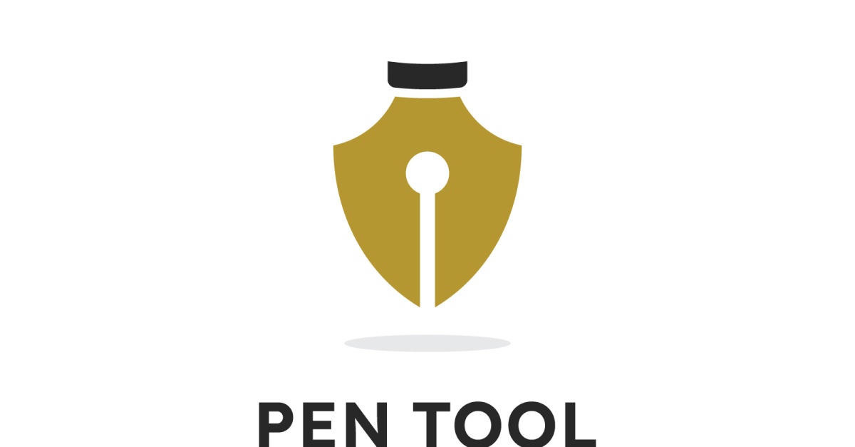 Kalem logo aracı degrade renkli stil vektörü V9