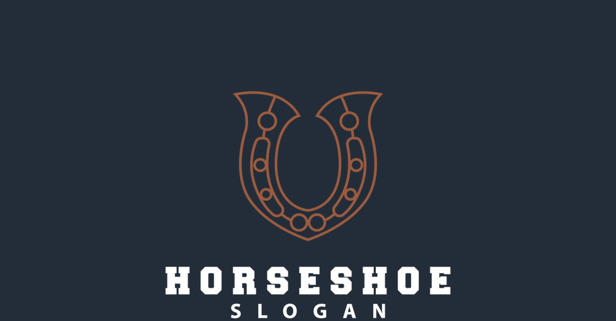 Logo de fer à cheval Cheval Vector Vintage ÉlégantV12