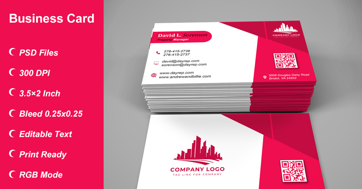 Visiting Card Template with Customizable Designs - 353