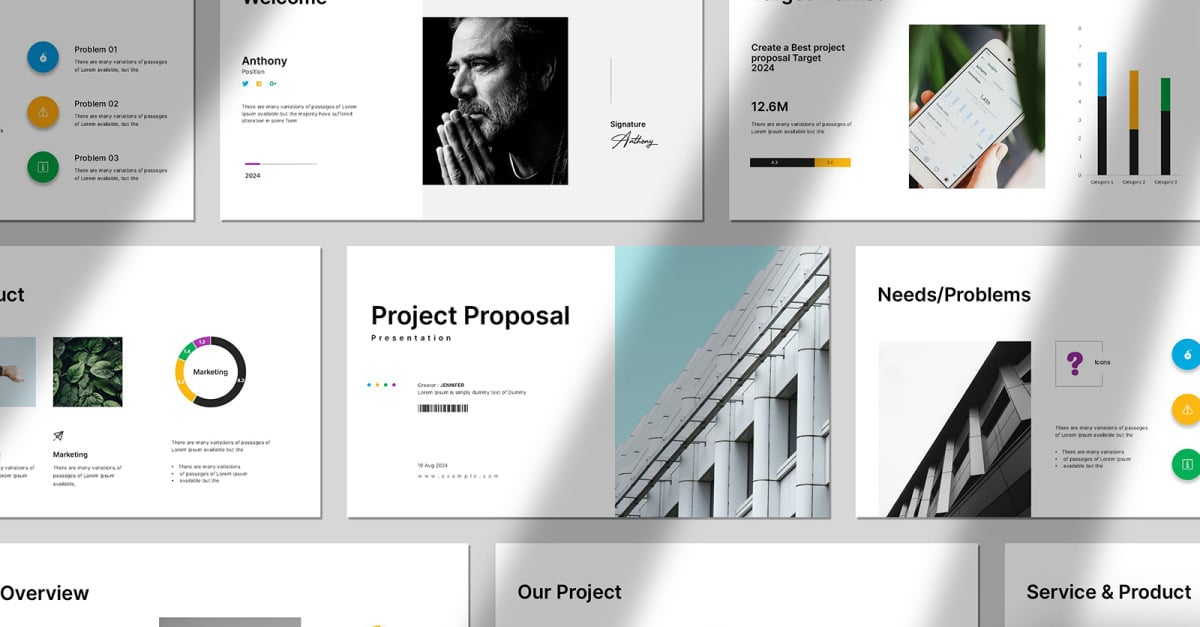 Proje Teklifi PowerPoint Sunumu #439143 - TemplateMonster