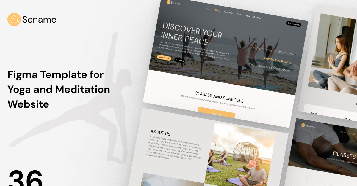 Sename - Figma Template for Yoga and Meditation Website