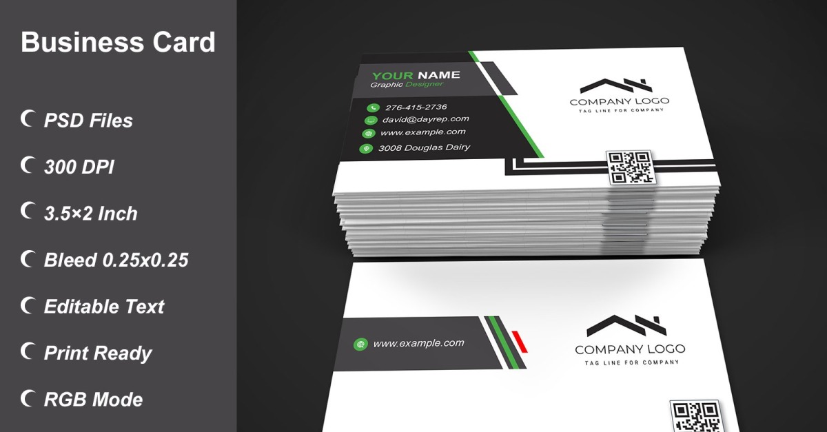 Visiting Card Template with Customizable Designs - 375