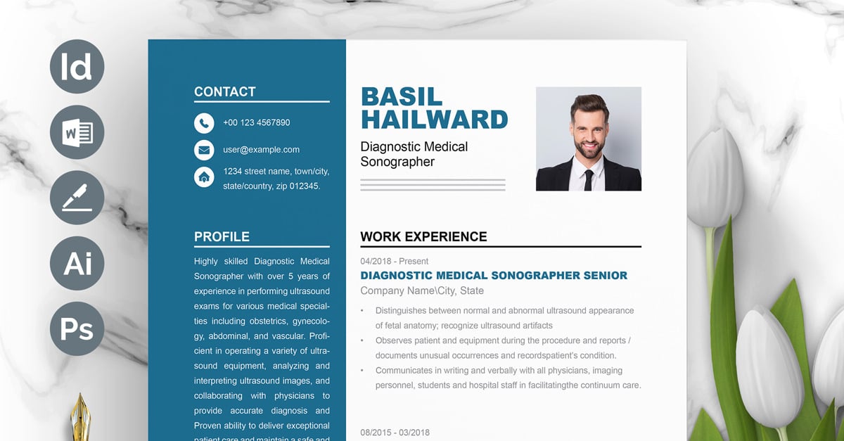 Elegant CV Template Design #439811 - TemplateMonster