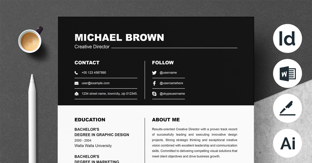 Creative Portfolio Resume Template Design - TemplateMonster