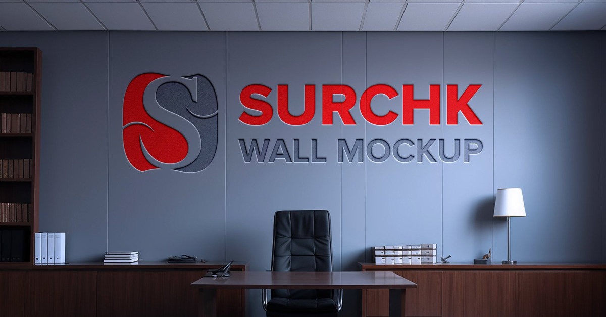 Realistic gray wall logo mockup #439953 - TemplateMonster