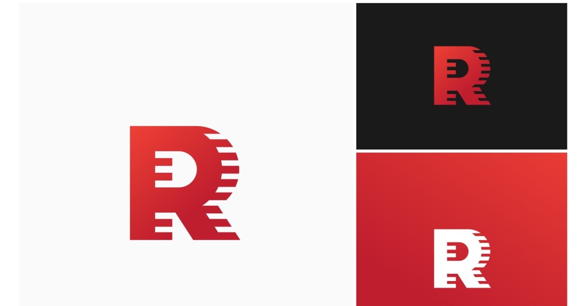 Geometrisches Logo mit dem Buchstaben R - TemplateMonster