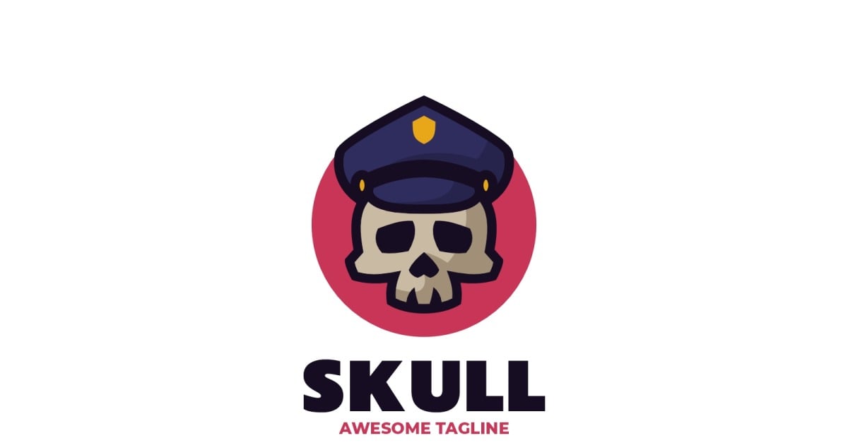 Skull Police Simple Mascot Logo #440014 - TemplateMonster