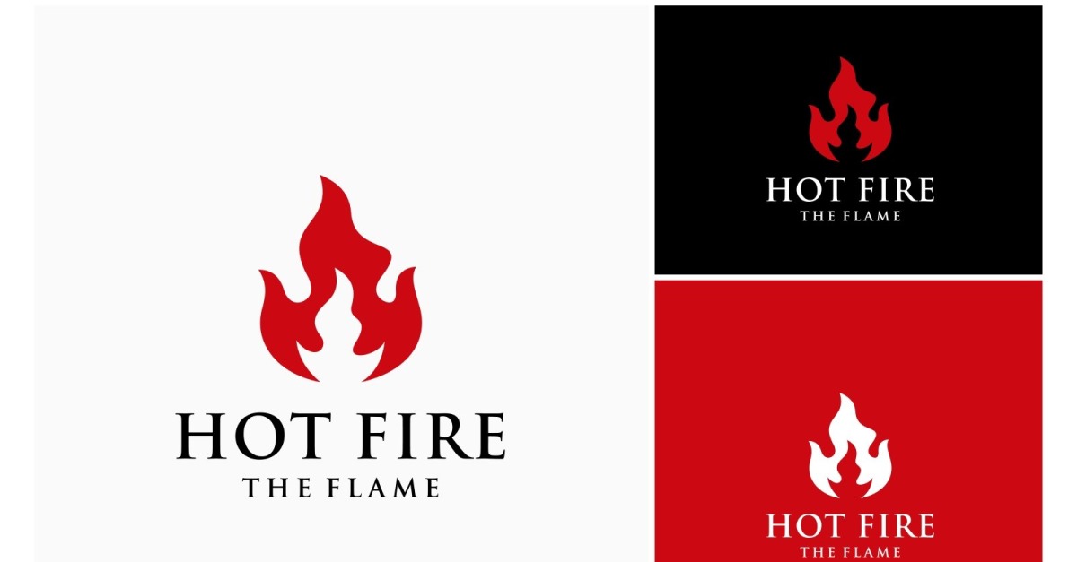 Hot Fire Flame Burn Heat Logo #440319 - TemplateMonster