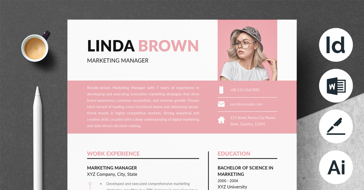 Minimalist Resume Design with Photo #440747 - TemplateMonster