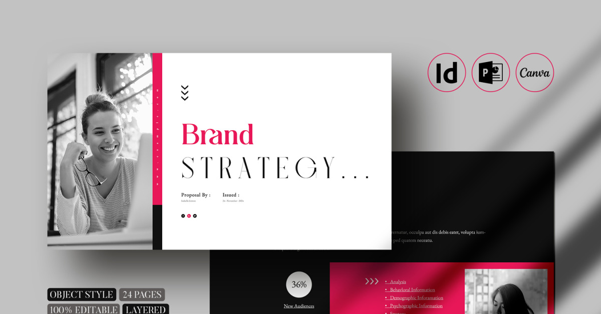 Modello di presentazione della strategia del marchio - InDesign