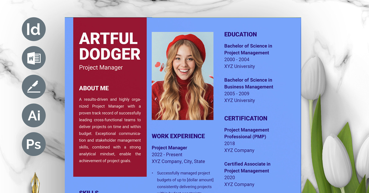 One-Page Professional Resume Template - TemplateMonster