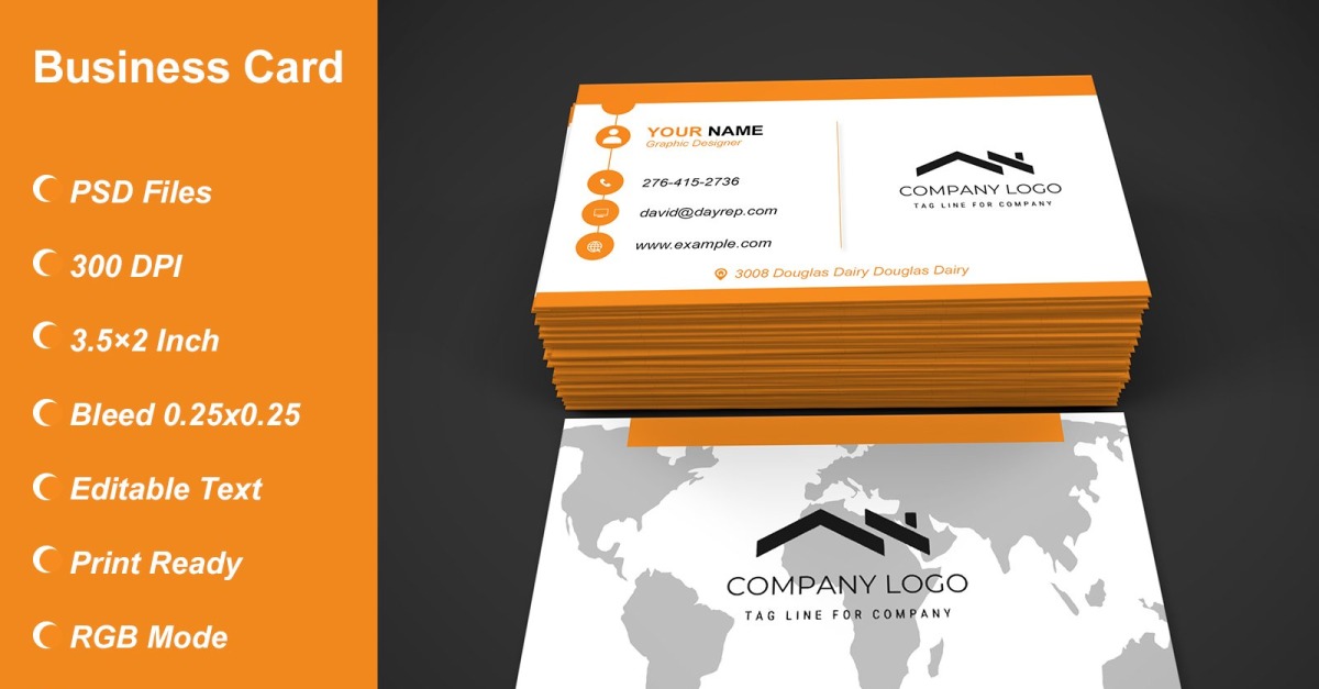 Visiting Card Template with Customizable Designs - 388