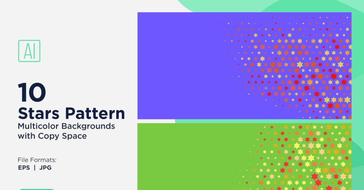 Colorful Stars Pattern Background 489 - TemplateMonster