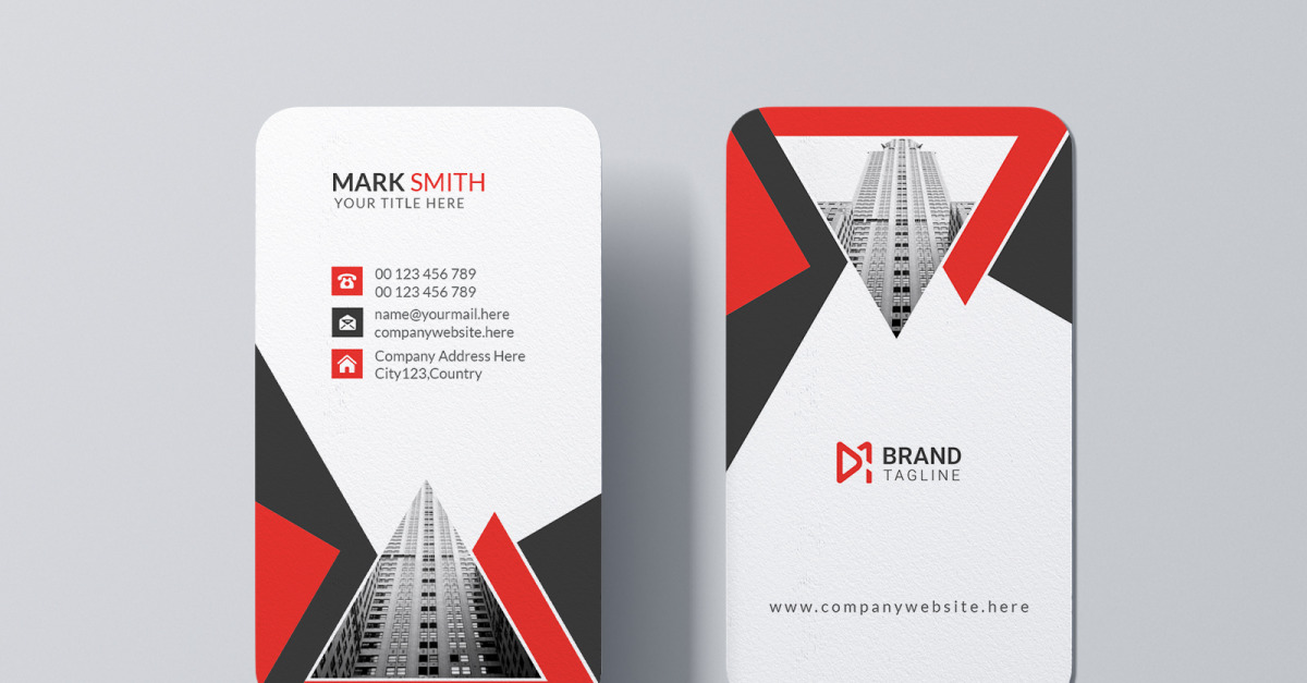 Creative and modern professional corporate vartical name card design ...