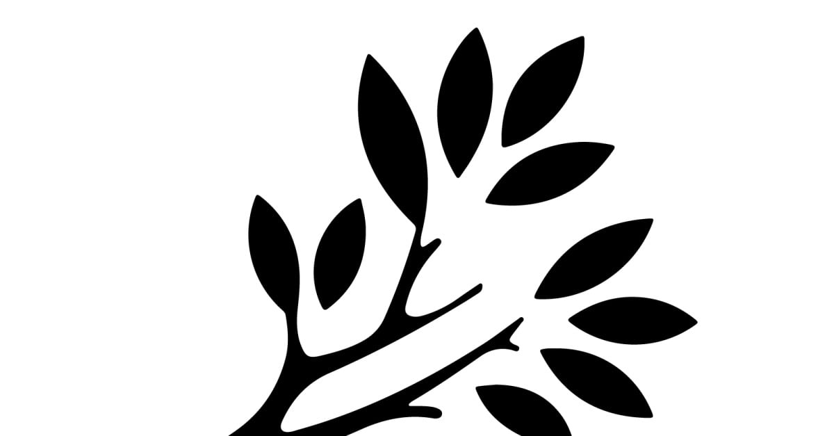 Tree branch creative logo vector style with white background