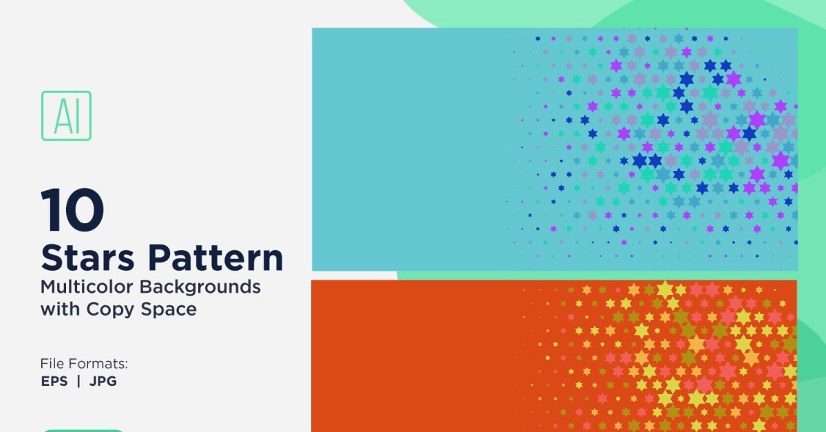 Colorful Stars Pattern Background 574 - TemplateMonster