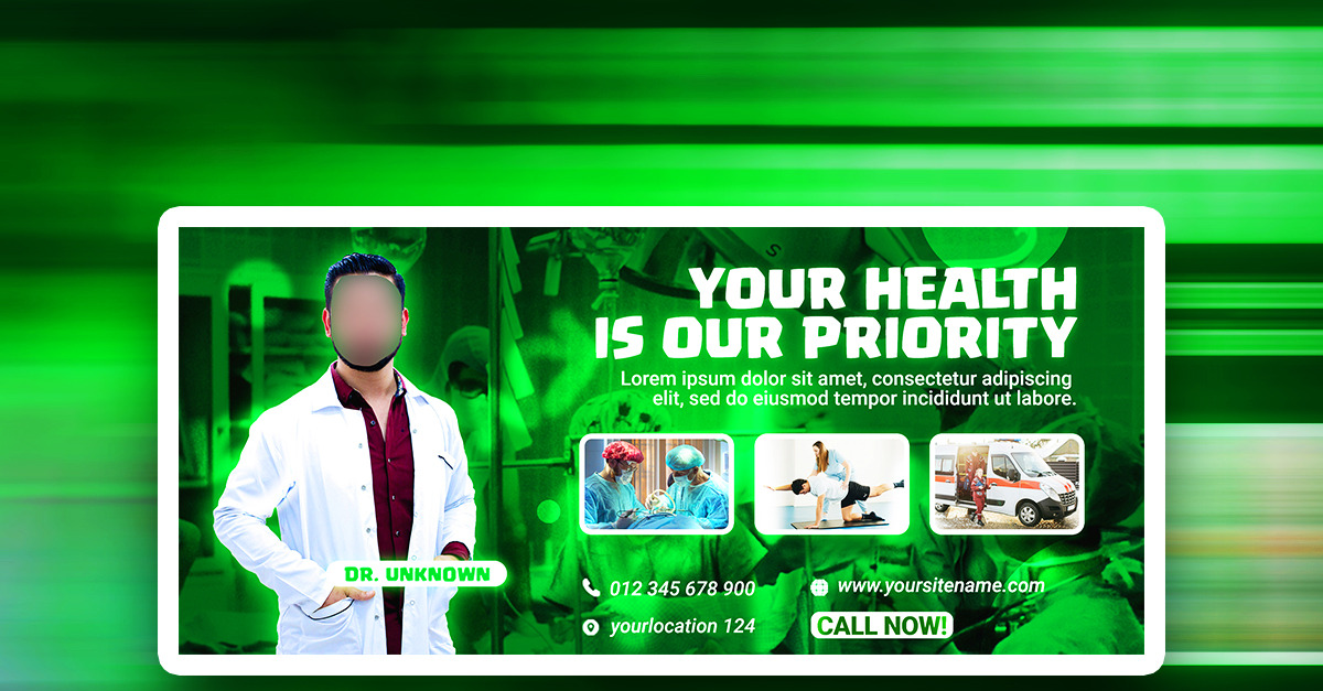 FREE Medical Doctor Social media PSD design template