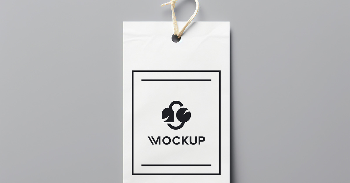 White tag mockup psd template #441427 - TemplateMonster