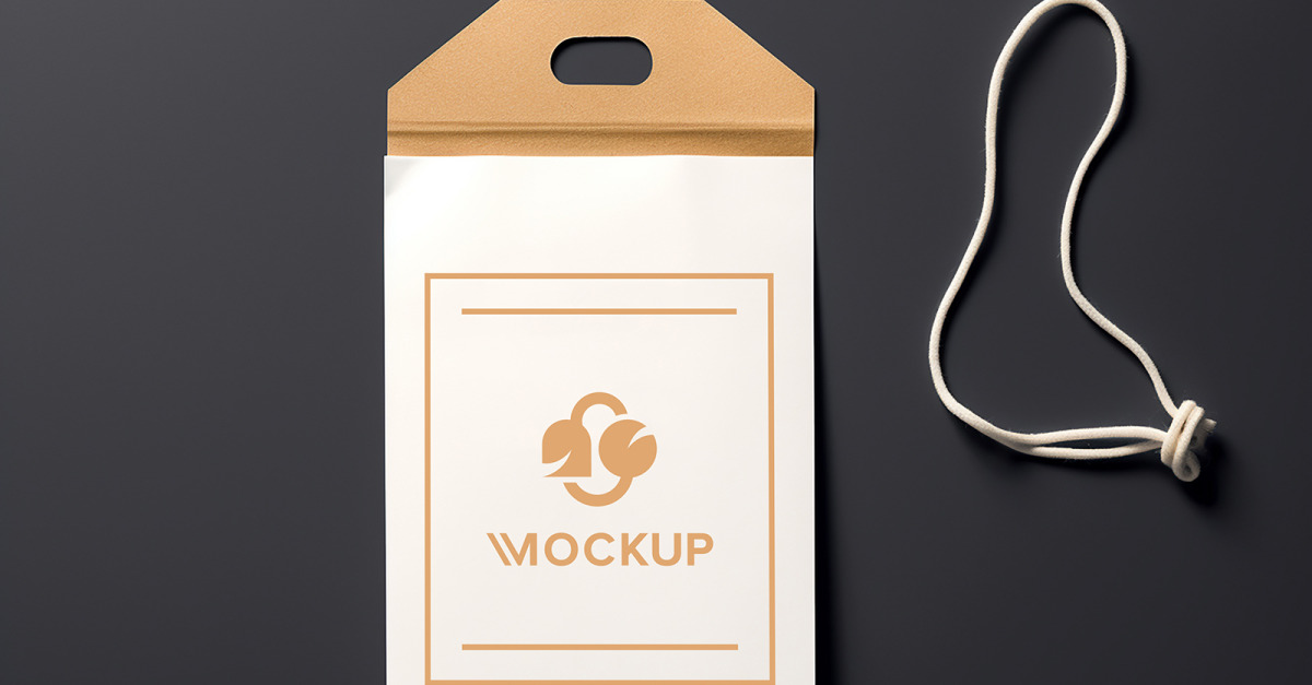 White tag mockup template #441434 - TemplateMonster