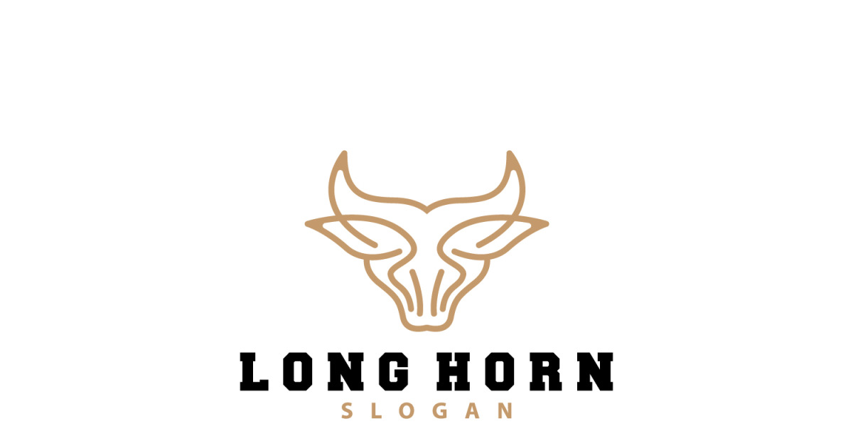 Logo Long Horn Ranch du Texas pour le bétail V5