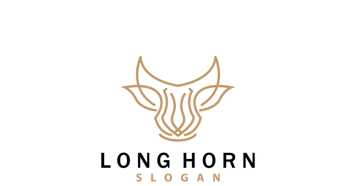 Logo Long Horn Ranch du Texas pour le bétail V7