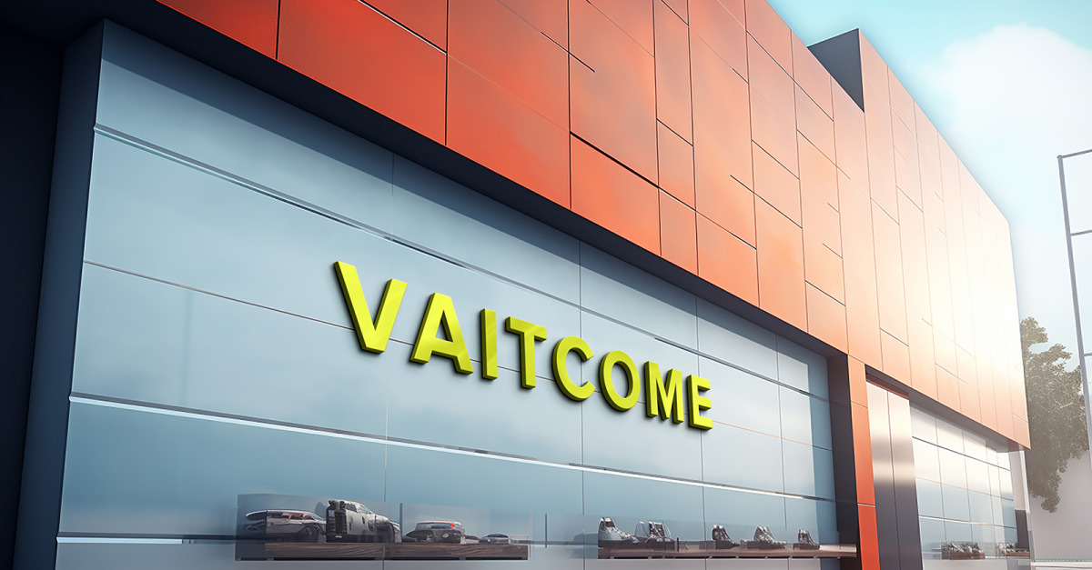 3d realistic building sign logo mockup psd - TemplateMonster