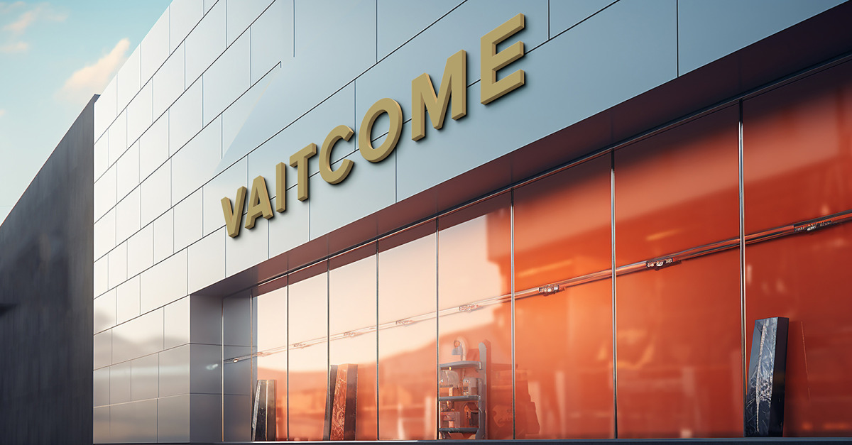 Front view building logo mockup psd #442145 - TemplateMonster