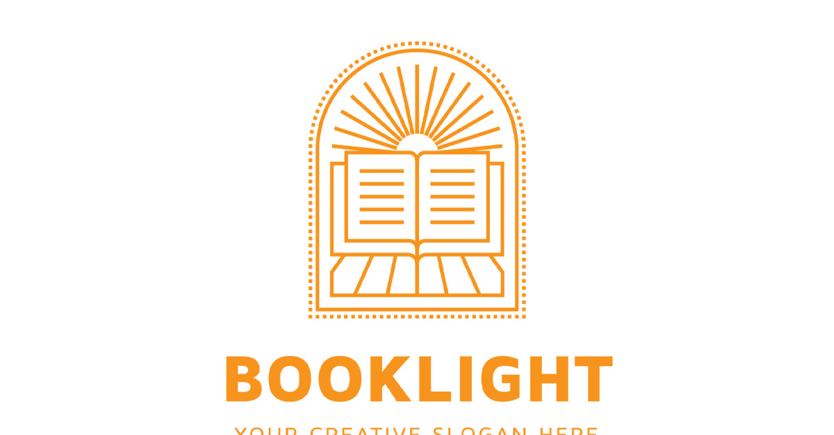 Book light Logo Design Template #442463 - TemplateMonster