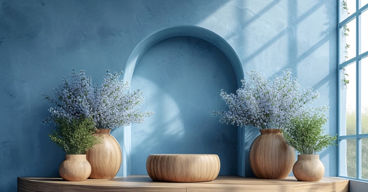 Podium en bois pour présentation de produits Boho Style 331