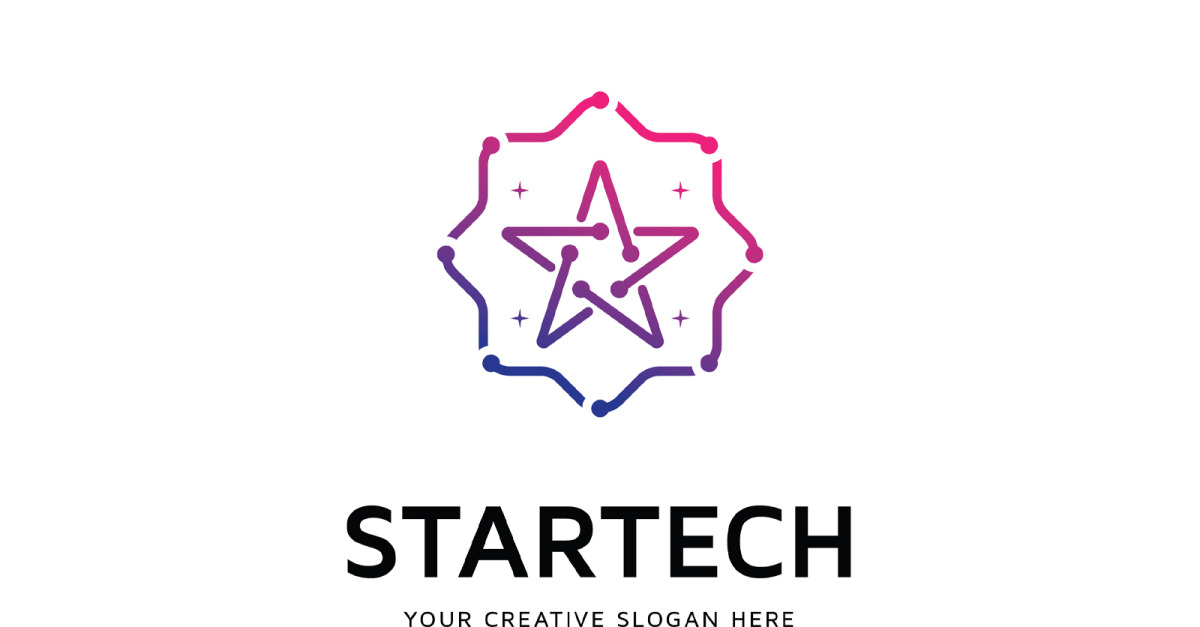 Star Tech Logo Design Template #442465 - TemplateMonster