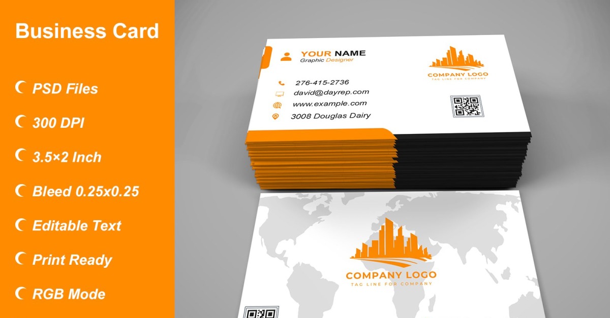 Business Card Template - E-card Template with Customizable Designs - 469