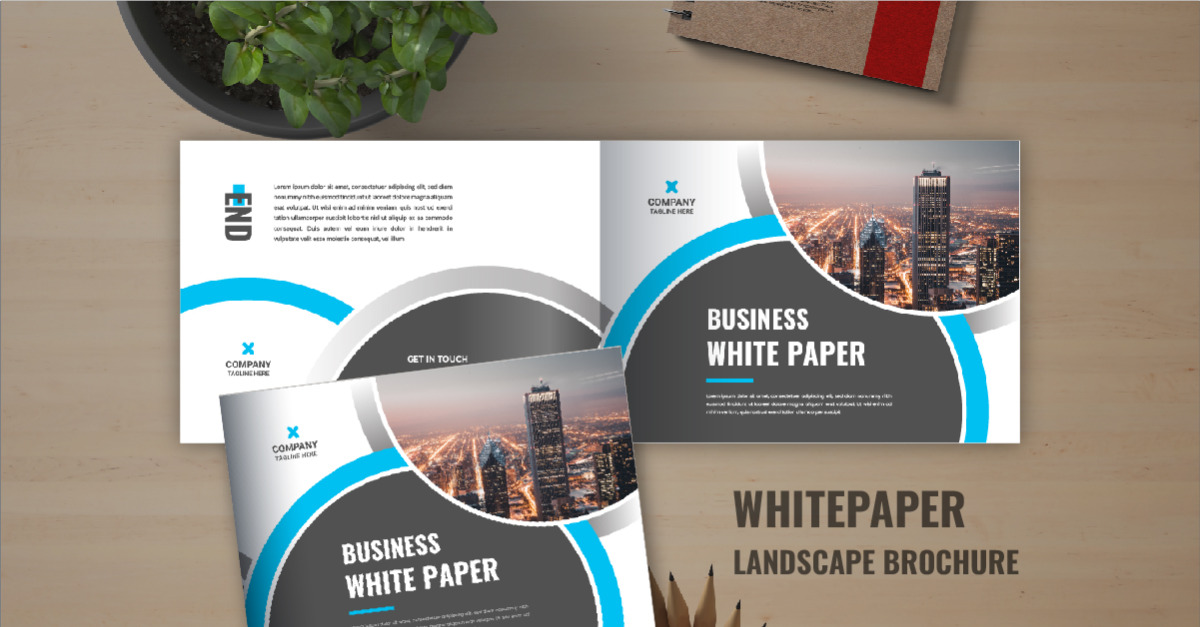 Landscape business white paper template design or Company white Paper ...