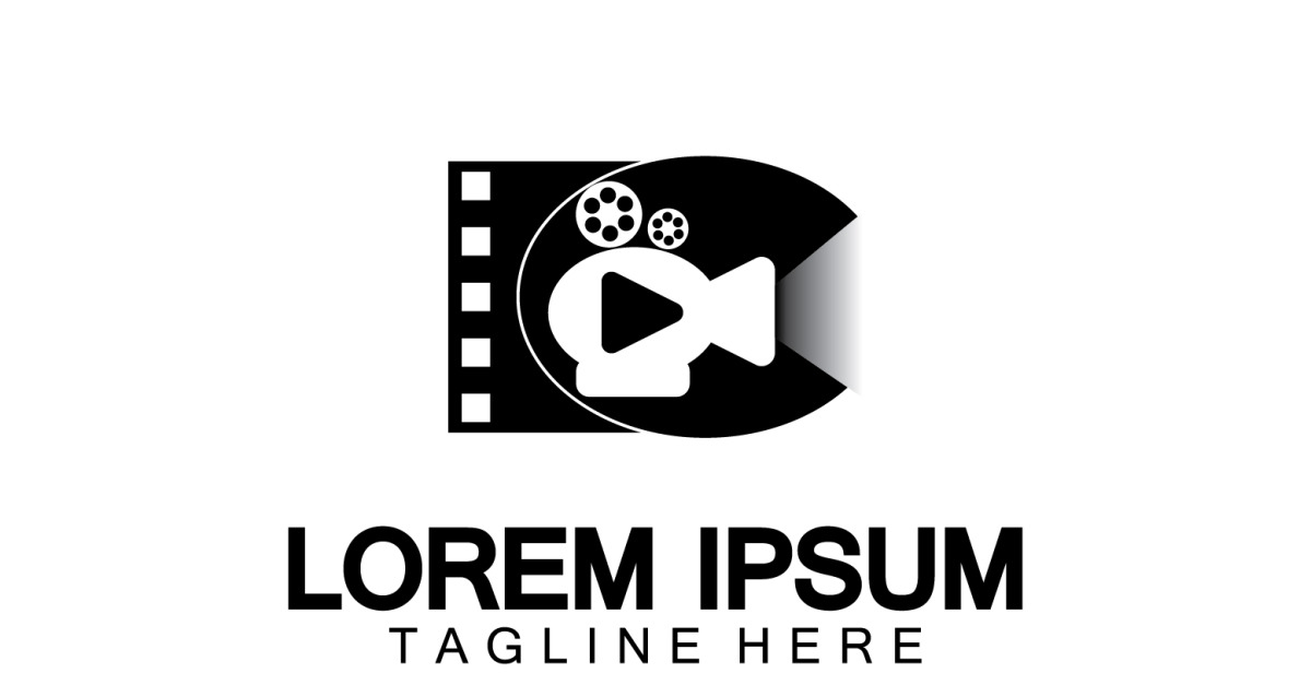 Movie player film logo icon vector template version v12