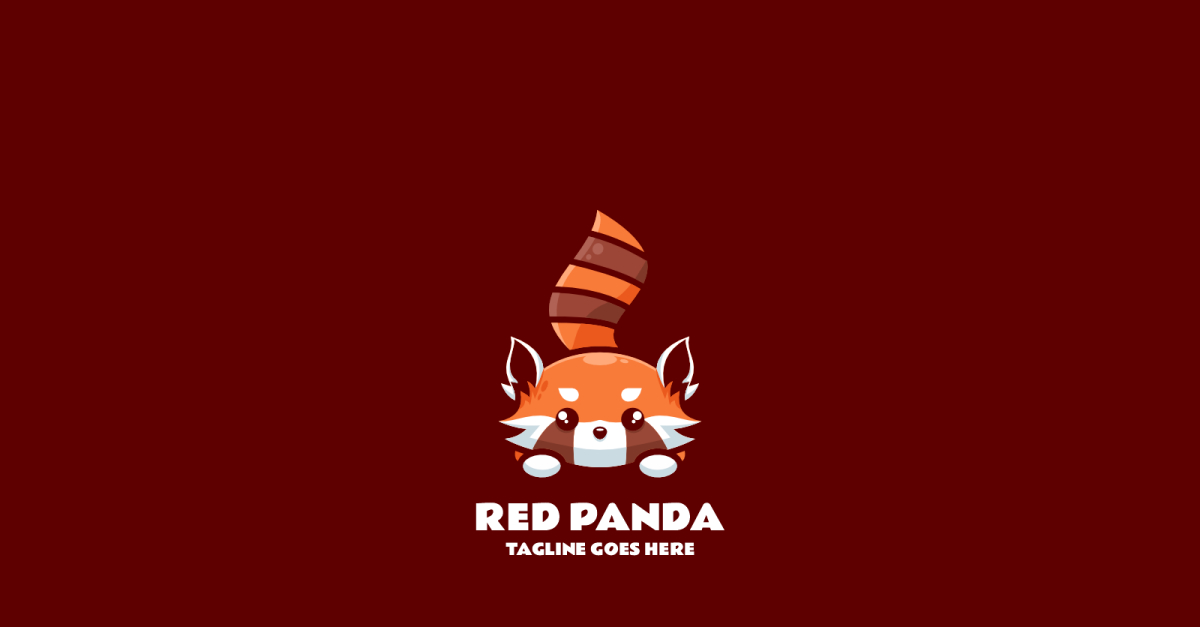 Red Panda Mascot Cartoon Logo Design 1 - TemplateMonster