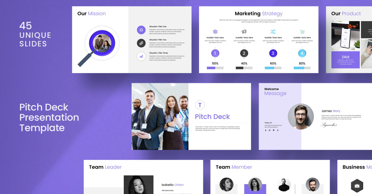 Plantilla de presentación de Pitch-Deck - TemplateMonster