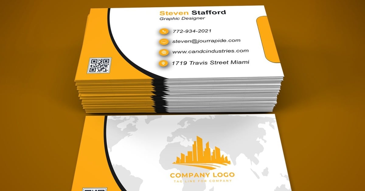 Business Card Template - E-card Template with Customizable Designs - 510