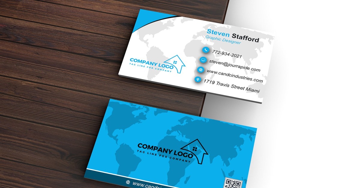 Business Card Template - E-card Template with Customizable Designs - 515