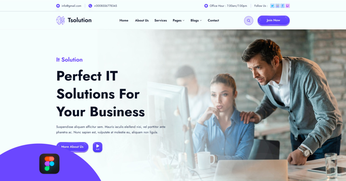 Tsolution - IT Solutions & Business Services Figma Template