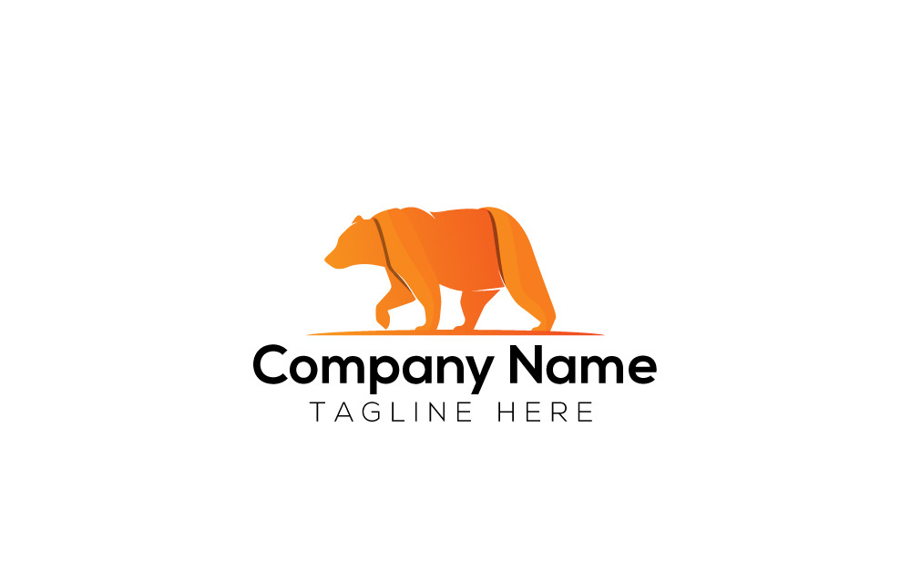 Diseño de logotipo de oso moderno y oso creativo