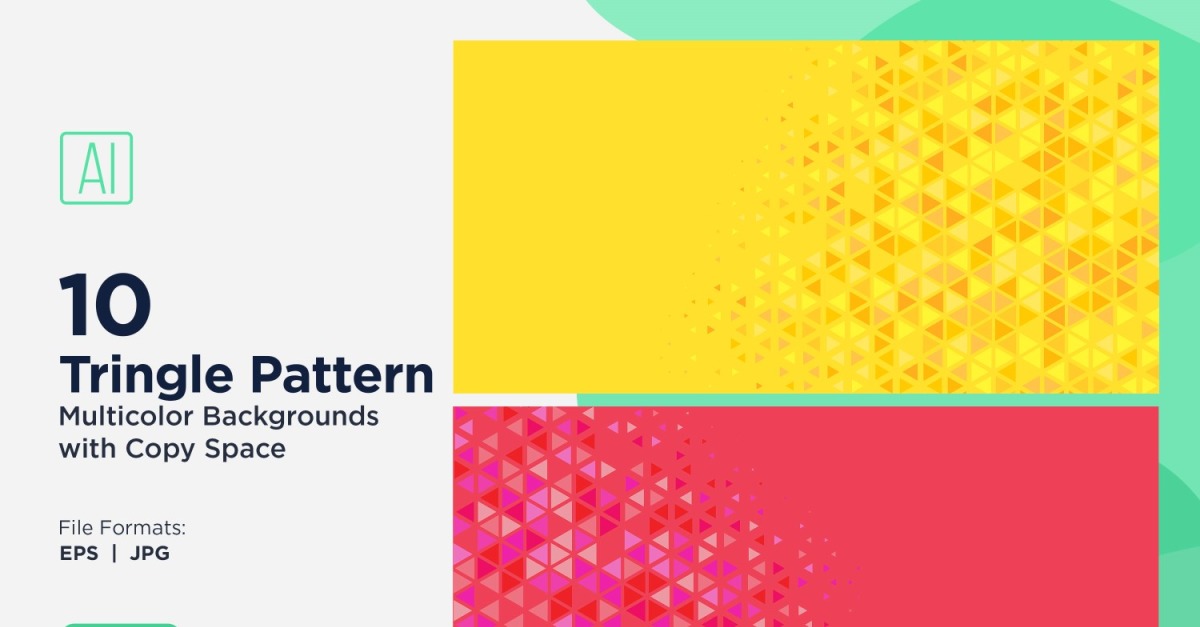 Colorful Triangles of Various Sizes Versatile Pattern Background 1190