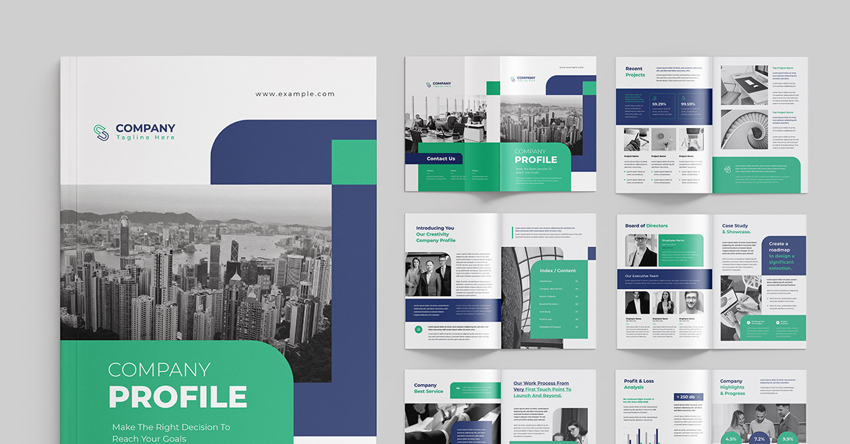 Company Profile layout Template company profile